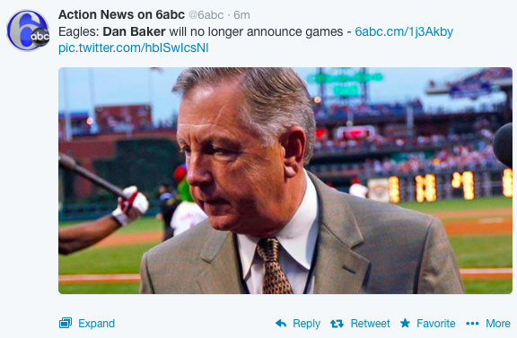 Dan Baker Out As Eagles PA Announcer - Philadelphia Magazine