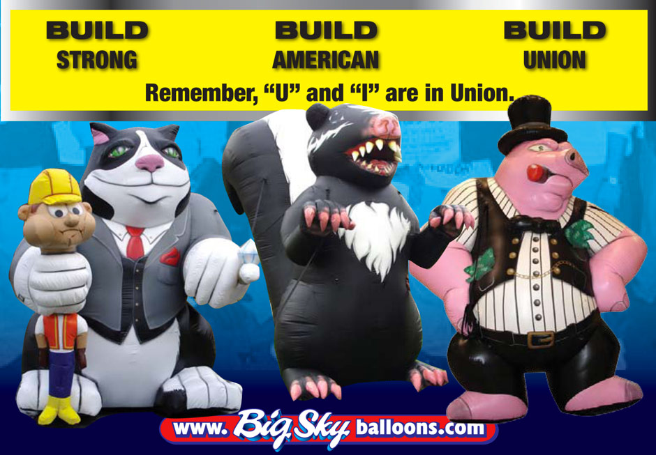 Union Protests in Philadelphia Without Inflatable Rat