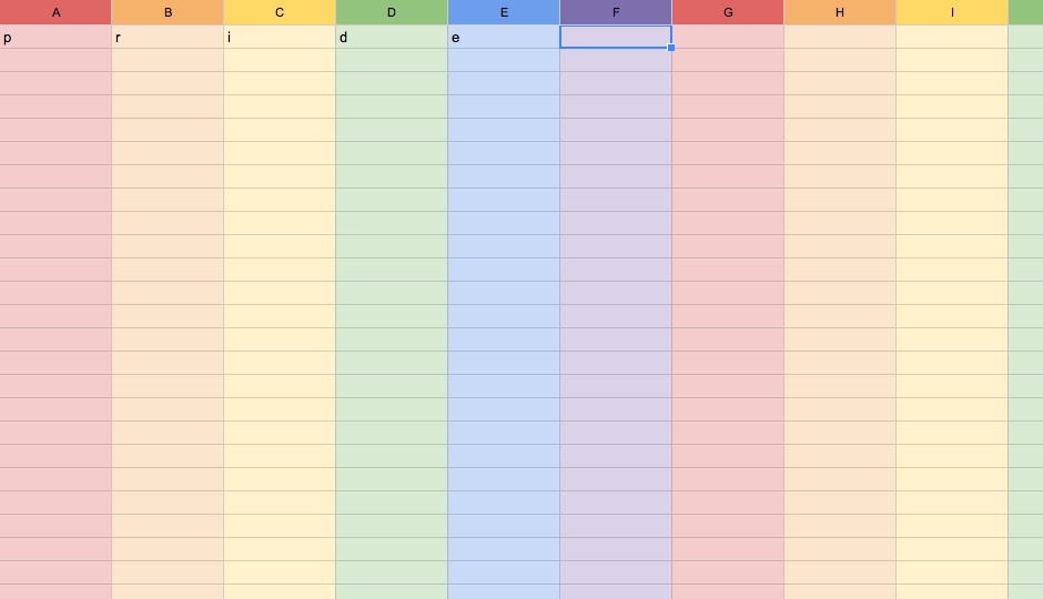 Google Sheets Has a Rainbow Trick That Will Make You Smile | G Philly