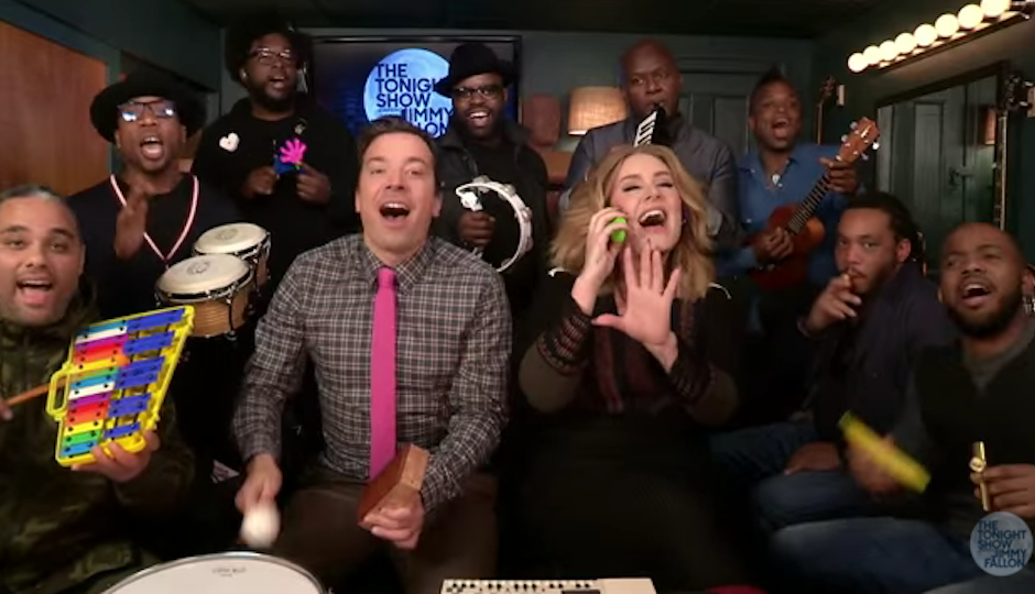 WATCH: Adele Sings "Hello" With The Roots On Toy Instruments ...