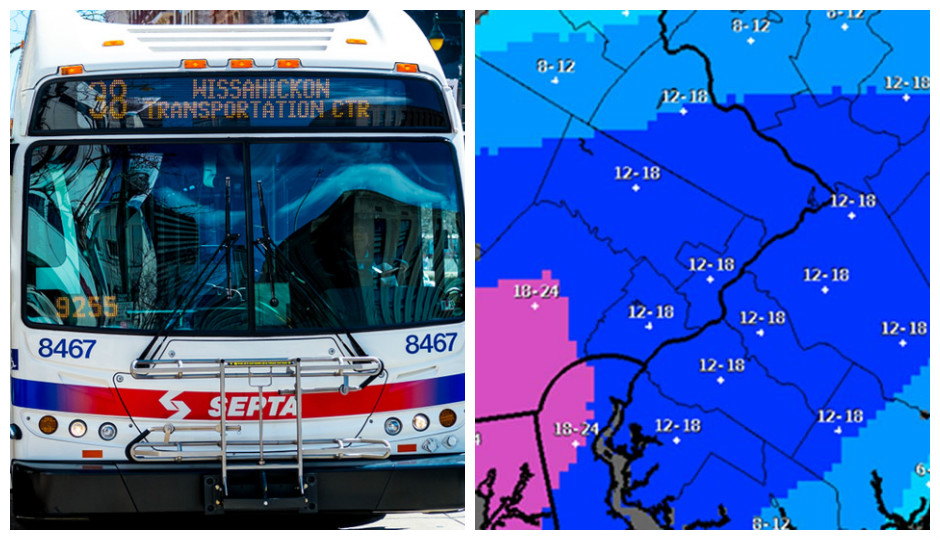 SEPTA Suspending Most Service Saturday Due to Probable Blizzard